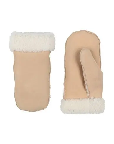 Maje Gloves Camel Size Lambskin, Shearling - Beige