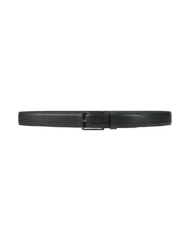 PIQUADRO Belt Midnight Size Cow Leather, Metal, Polypropylene, Polyurethane - Black