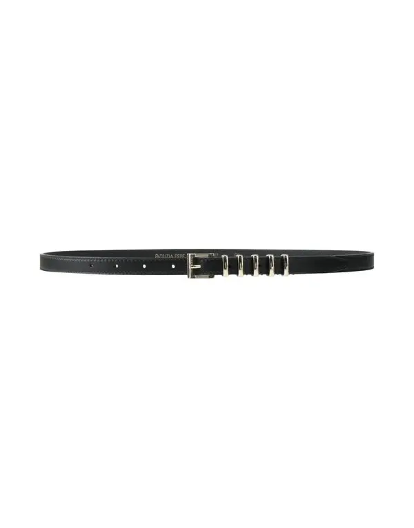 Patrizia Pepe Leather Skinny Belt With Embellishments