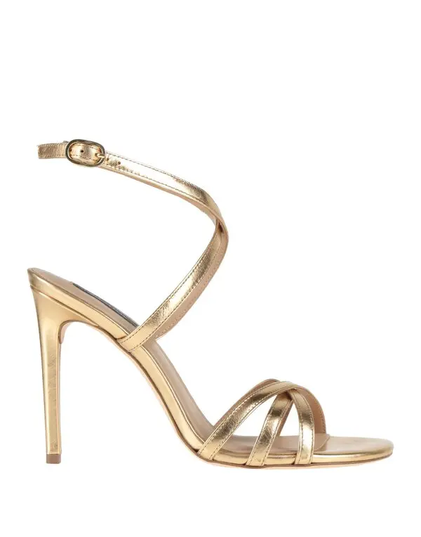 Patrizia Pepe Metallic Leather Stiletto Sandals