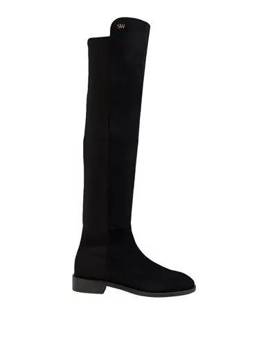 STUART WEITZMAN Boot Size Leather, Textile Fibers - Black