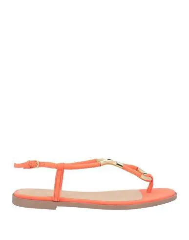 SERGIO ROSSI Thong Sandal Size Leather - Orange