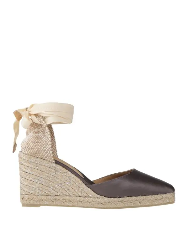 CastaÑer Espadrille Wedge With Ankle Tie - Grey