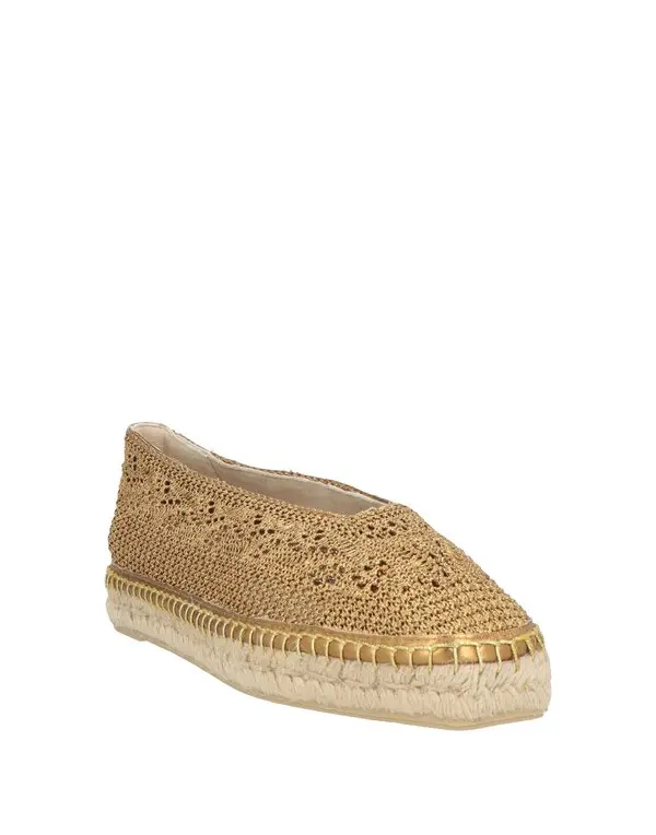 CastaÑer Metallic Woven Espadrilles - Gold