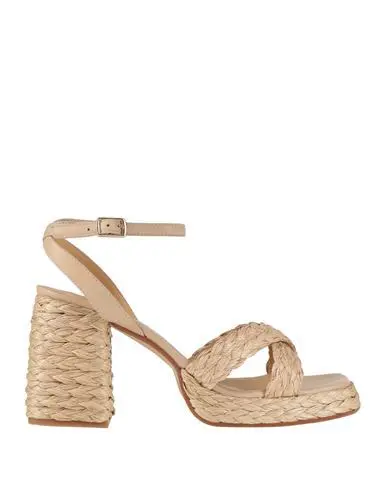 CastaÑer Sandals Size Textile Fibers, Leather - Beige