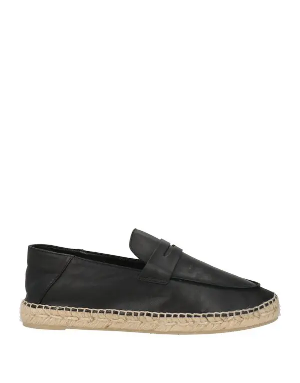CastaÑer Leather Espadrilles - Black