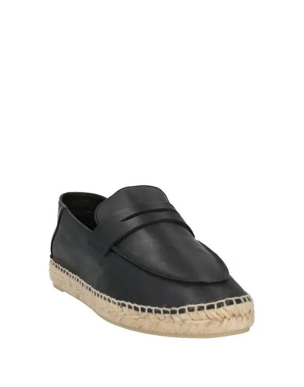 CastaÑer Leather Espadrilles - Black