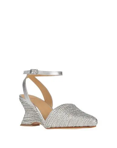 CastaÑer Textile Fibers Wedge Pumps With Buckle Ankle Strap