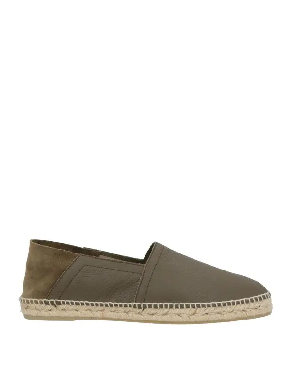 CastaÑer Espadrilles In Pebbled Leather And Suede - Green
