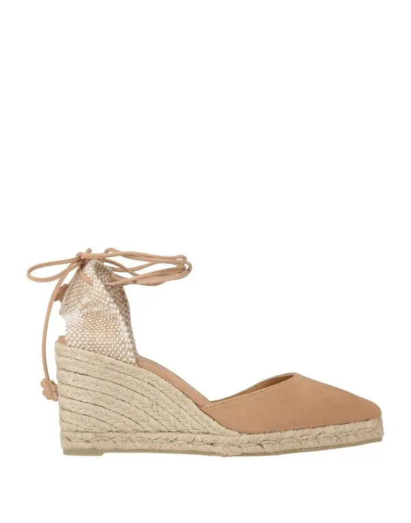 CastaÑer Suede Espadrille Wedge Espadrilles - Sand