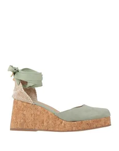 CastaÑer Espadrilles Size Leather, Textile Fibers - Sage Green