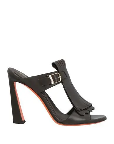 Santoni Leather Sandals - Dark Brown