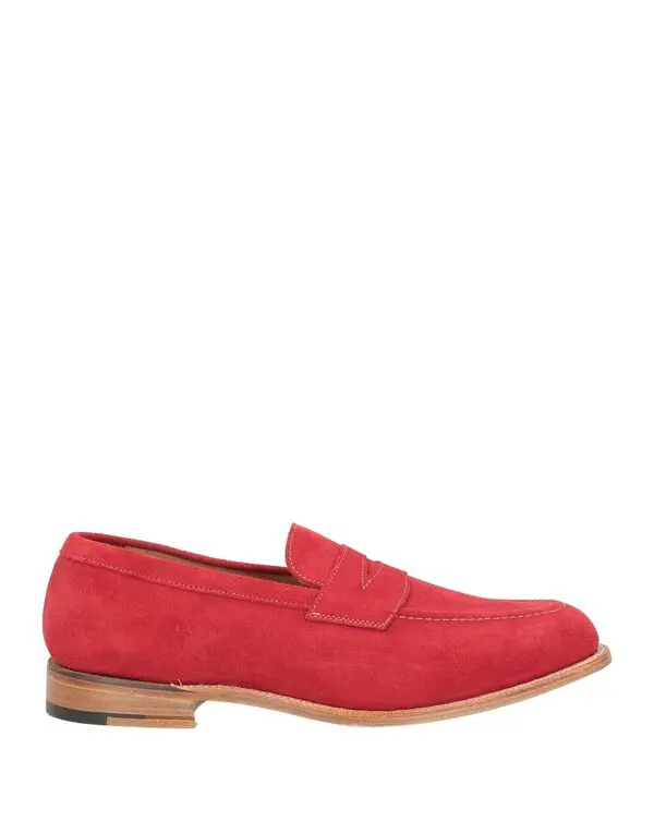 TRICKER'S Suede Penny Loafers - Red
