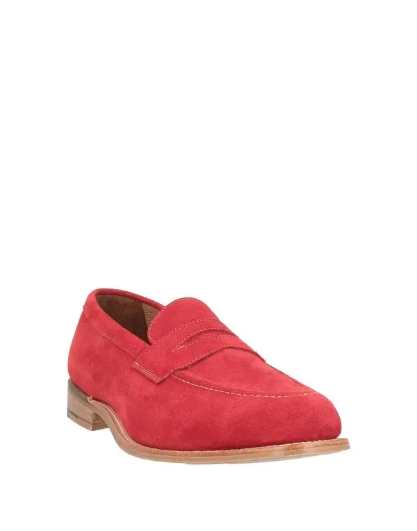 TRICKER'S Suede Penny Loafers - Red