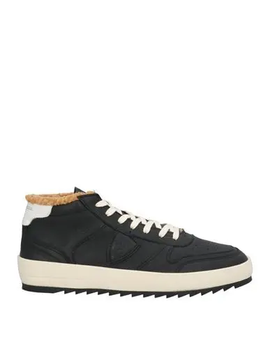 Philippe Model Nice Sneakers Military Size Leather - Black