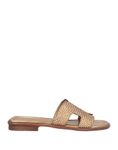 PONS QUINTANA Sandals Bronze Size Leather - Yellow