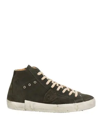 Philippe Model Prsx Sneakers Dark Size Leather - Green
