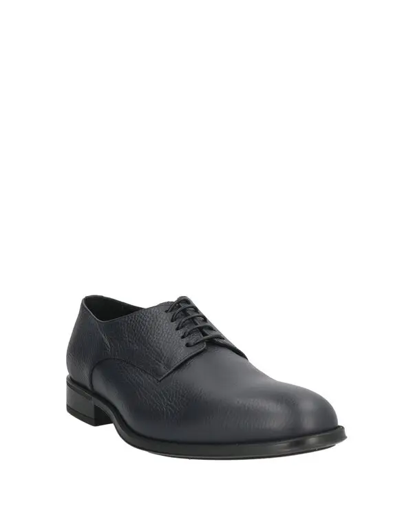 DOUCAL'S Lace-up Glossed-leather Derby Shoes - Blue