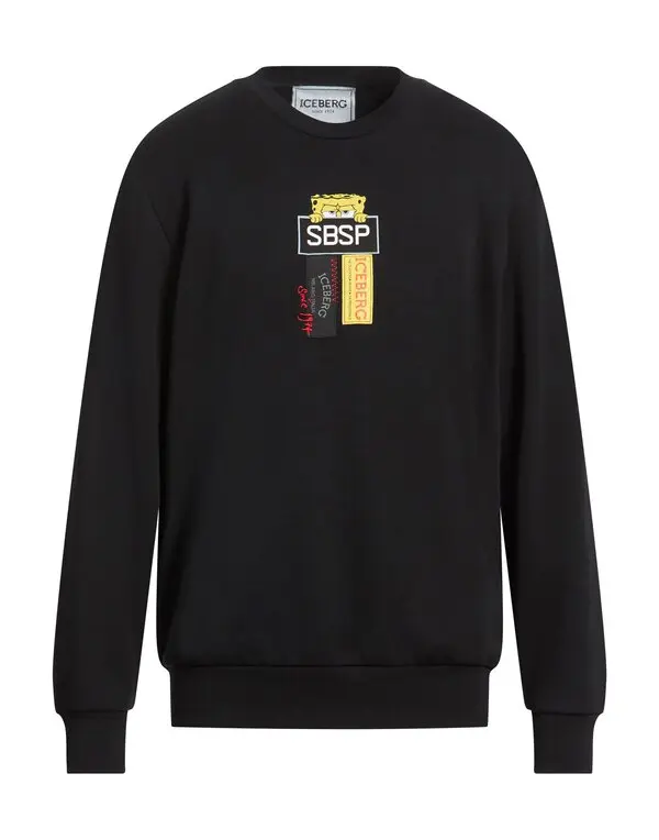 Iceberg Cotton-blend French Terry Sweatshirt - Black