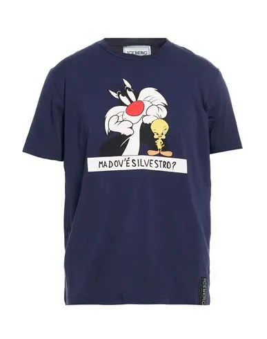 Iceberg T-shirt Jersey Looney Tunes T-shirt Khaki Size Cotton, Elastane - Navy