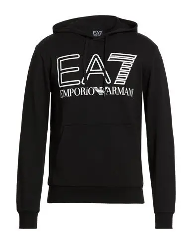 EA7 Hooded Sweatshirt With Logo - Black