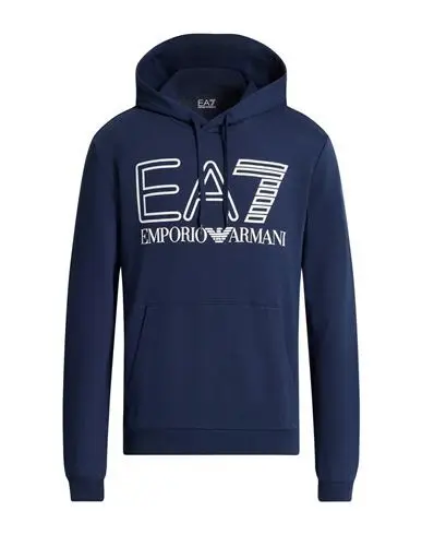EA7 Cotton-elastane French Terry Sweatshirt - Navy
