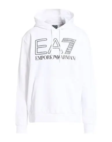 EA7 Cotton-elastane French Terry Sweatshirt - White