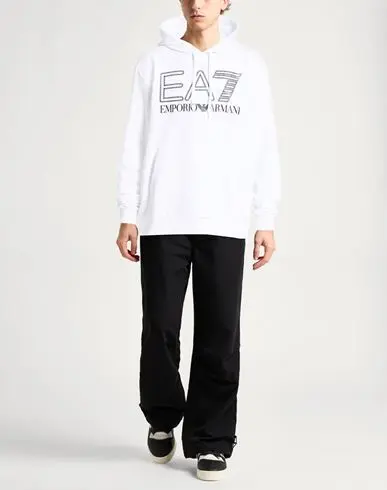 EA7 Cotton Elastane Hoodie - White