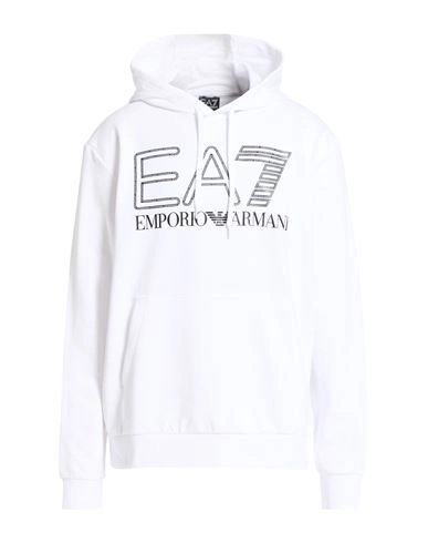 EA7 Cotton Elastane Hoodie - White