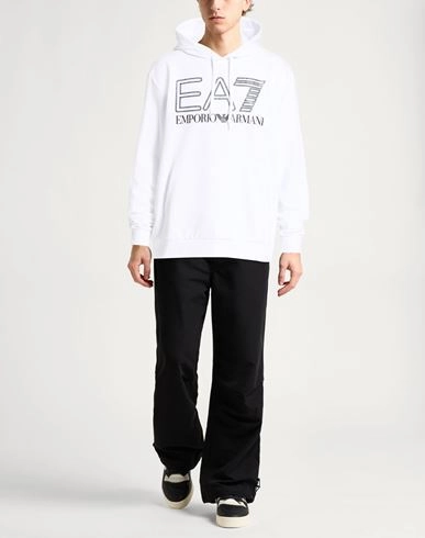 EA7 Cotton Elastane Hoodie - White
