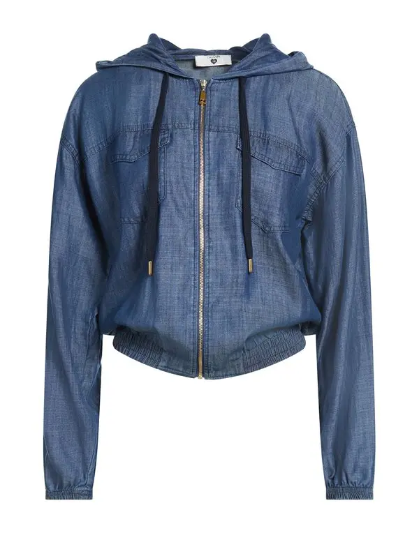 TWINSET Lyocell And Cotton Hooded Sweatshirt