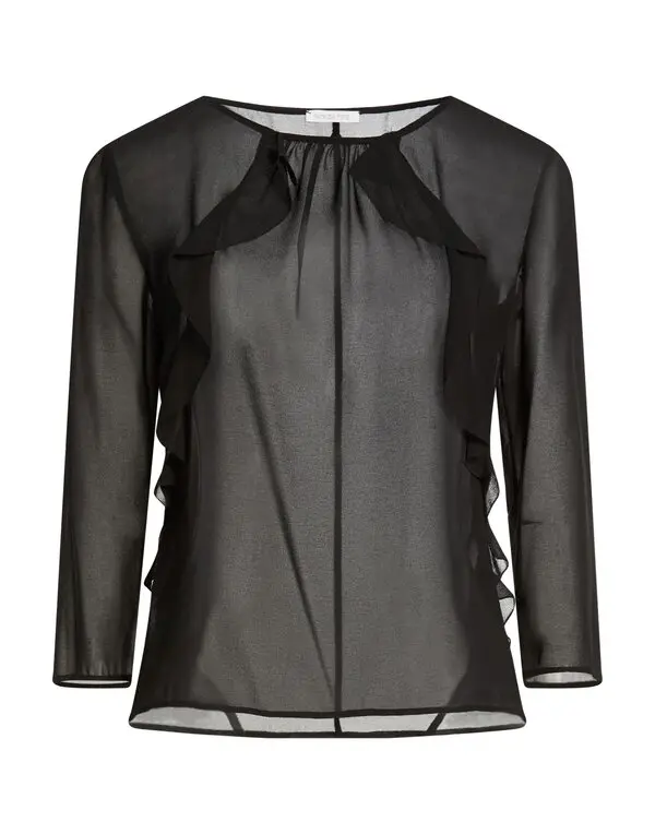 Patrizia Pepe Ruched Georgette Top