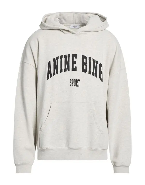 ANINE BING Fleece Distressed Graphic Hoodie