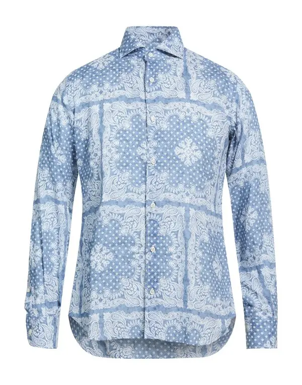 Fedeli Shirt Size Linen - Blue