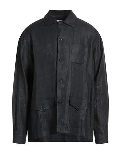 SALVATORE PICCOLO Shirt Size Linen - Black