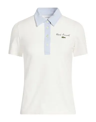 Lacoste Polo Shirt Size Cotton, Elastane - Off White