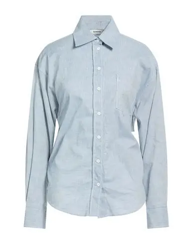 Sandro Shirt In Light Cotton, Linen, And Elastane