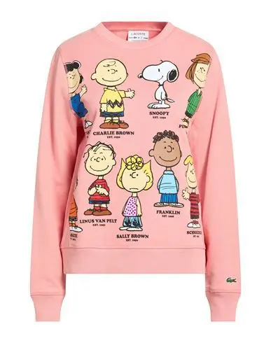 Lacoste X Peanuts Sweatshirt Size Cotton - Salmon Pink