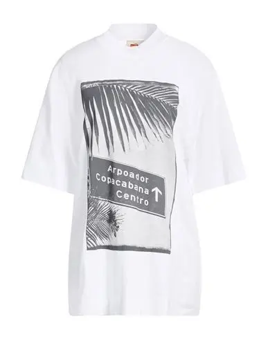Farm Rio Carioca Postcard Over T-shirt T-shirt Size Cotton - White