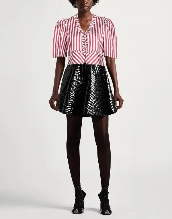 Sandro Ruched Striped Shirt