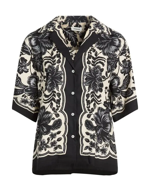 Sandro Woven Floral-print Shirt