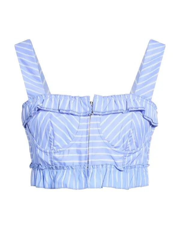 Sandro Striped Woven Crop Top