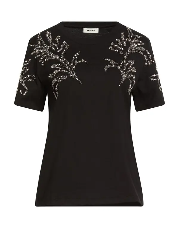 Sandro T-shirt With Appliqués