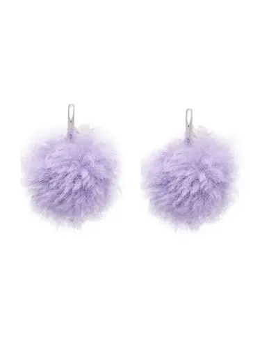 Marni Earrings Lilac Metal, Shearling - Purple