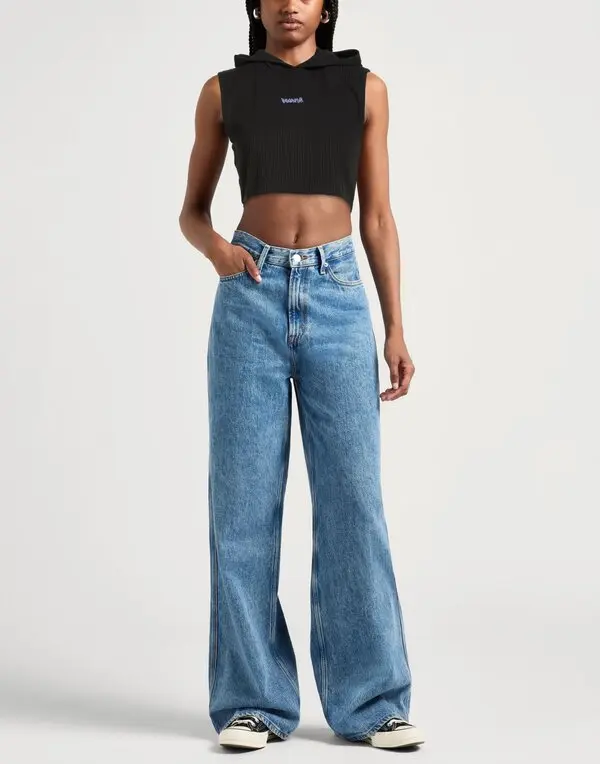 DISCLAIMER Crop T-shirt With Logo