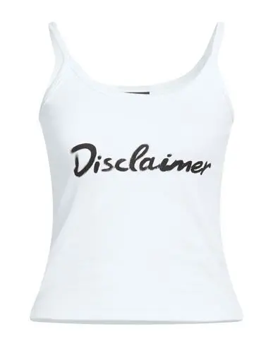 DISCLAIMER Tank Top Size Cotton, Elastane - White