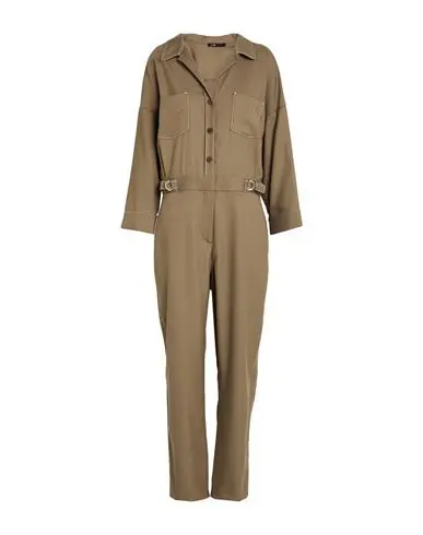 Maje Jumpsuit Khaki Size Polyester, Virgin Wool, Elastane - Beige