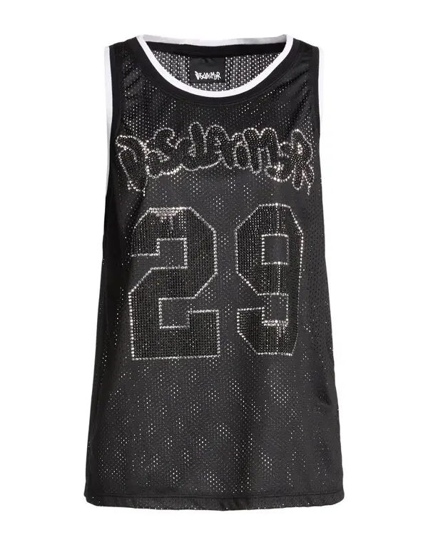 DISCLAIMER Tank Top With Appliqués And Studs