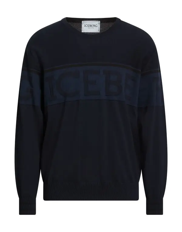 Iceberg Cotton Two-tone Logo Sweater
