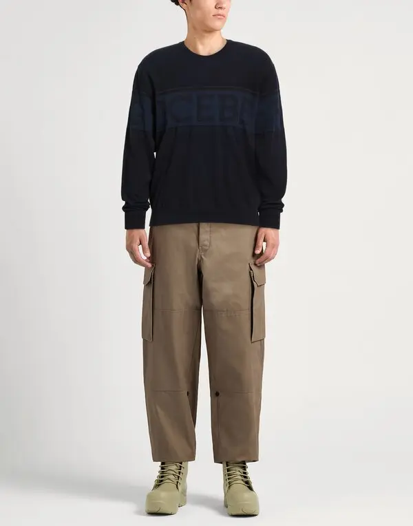 Iceberg Cotton Two-tone Logo Sweater